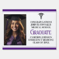 Purple Medical School Graduation Photo Yard Sign | Zazzle