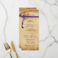 Purple Medieval Renaissance Elegant Menu | Zazzle