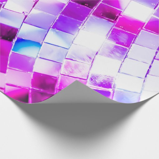 Purple Mirror Disco Ball Wrapping Paper | Zazzle