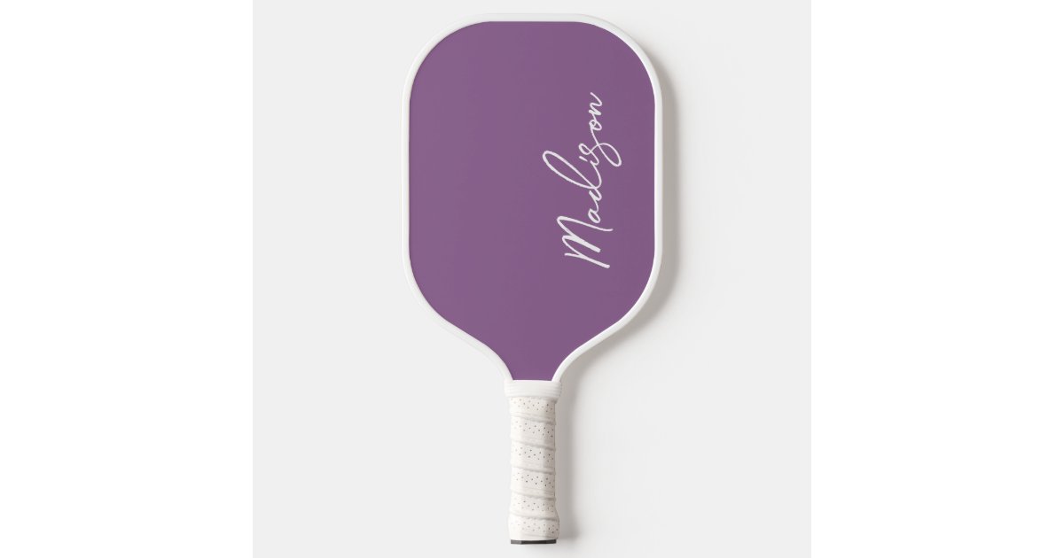 Purple Monogrammed Pickleball Paddle | Zazzle