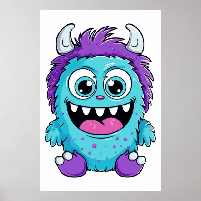Purple Monster Poster | Zazzle
