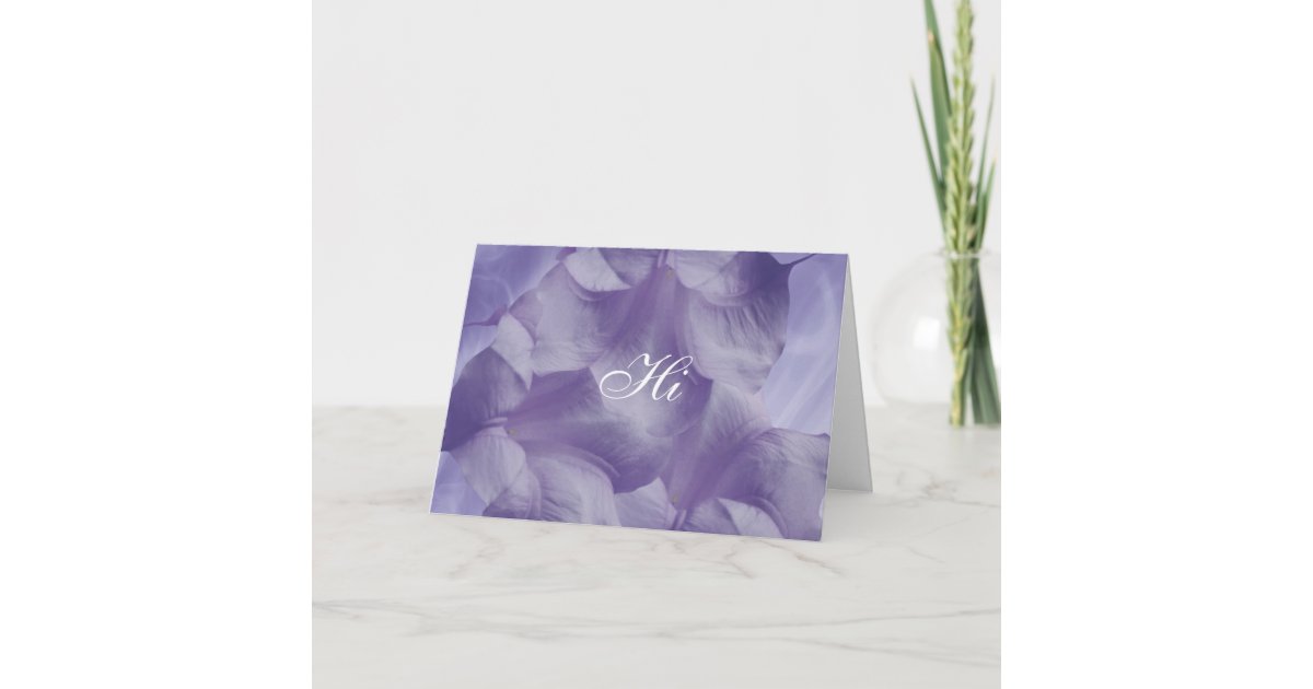 Purple Moon Flower Petals Card | Zazzle