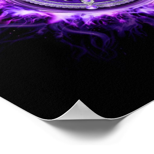 Purple Moon Pentagram Poster | Zazzle