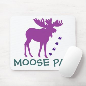 Purple MOOSE Pad Mouse Pad | Zazzle