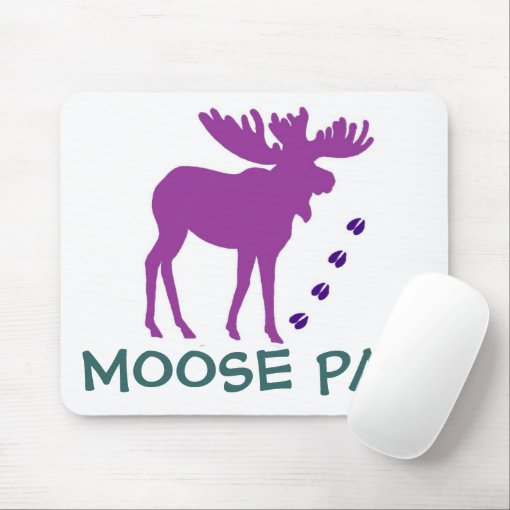 Purple MOOSE Pad Mouse Pad | Zazzle