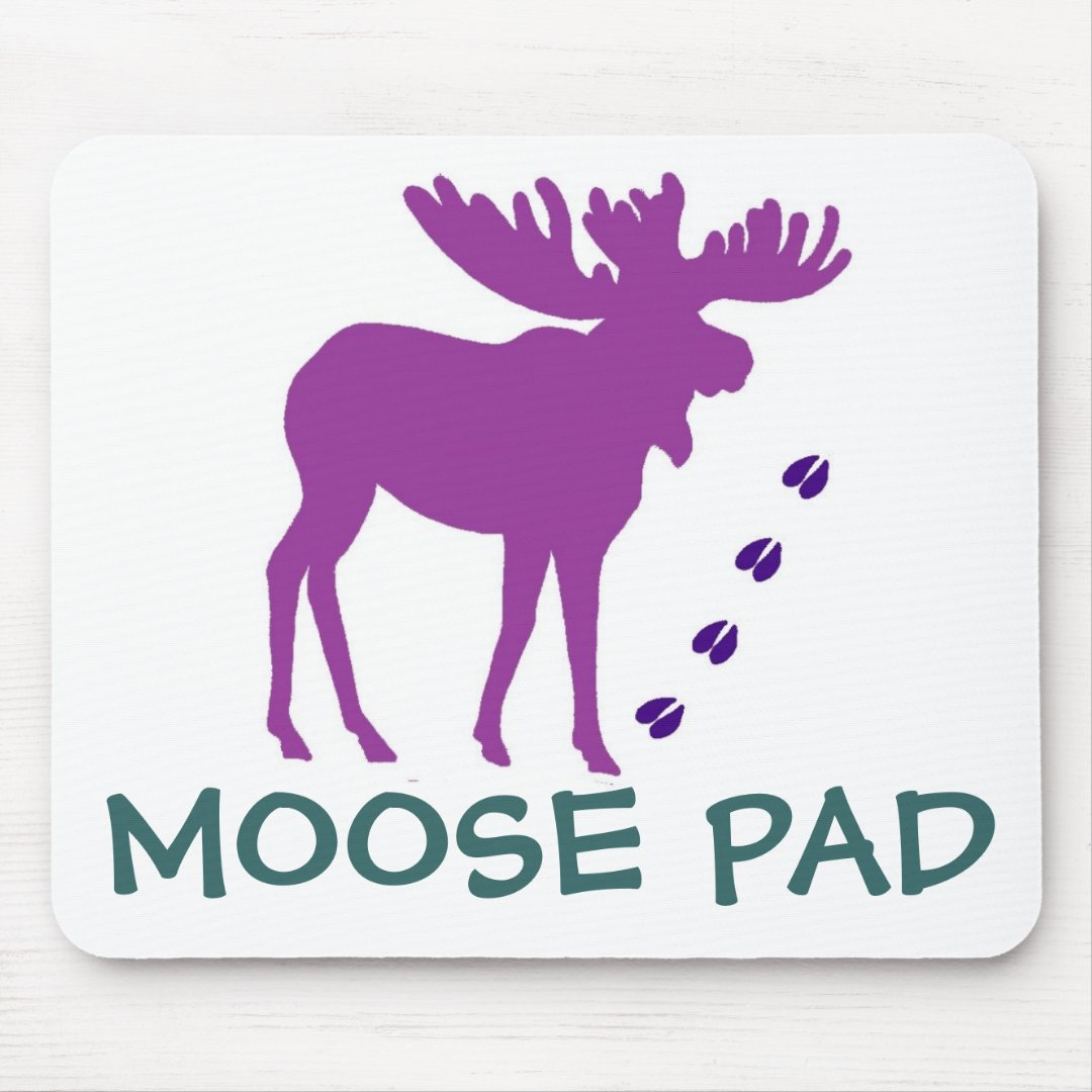 Purple MOOSE Pad Mouse Pad | Zazzle