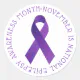 Purple National Epilepsy Awareness Month Ribbon Classic Round Sticker ...