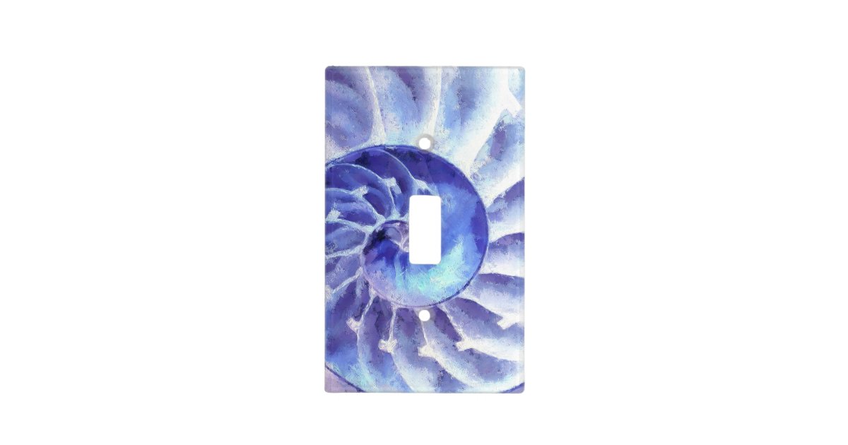 Purple Nautilus Art Light Switch Cover | Zazzle