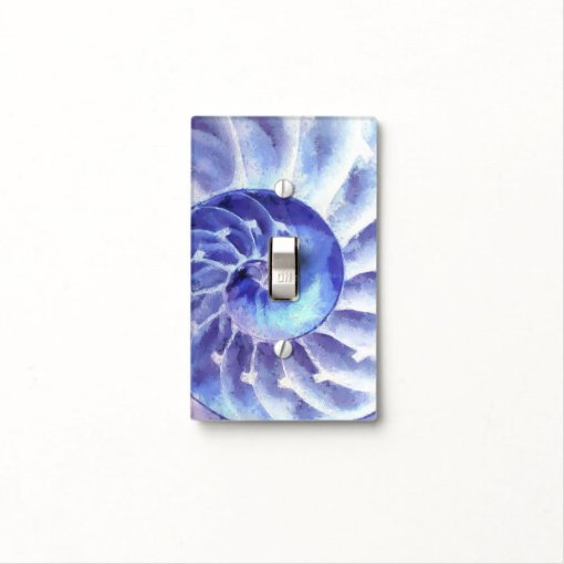 Purple Nautilus Art Light Switch Cover | Zazzle