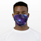 Purple Nebula Dark Starry Galaxy Adult Cloth Face Mask | Zazzle