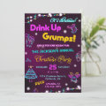 Purple Neon Modern Holiday Christmas Party Invitation | Zazzle