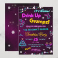 Purple Neon Modern Holiday Christmas Party Invitation | Zazzle