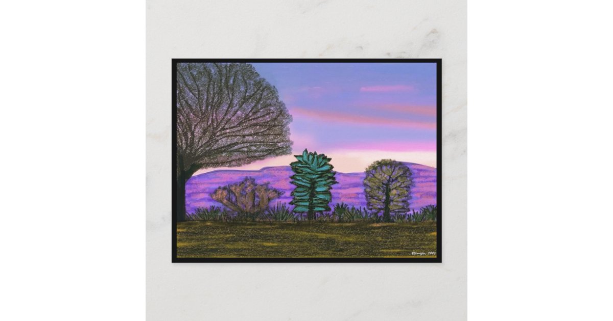 Purple Nevada Desert Postcard | Zazzle