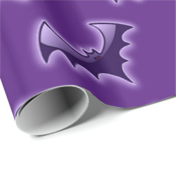 Purple Night Wing Bats Wrapping Paper | Zazzle
