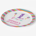 Purple Number Fiesta 1st Birthday Paper Plate | Zazzle