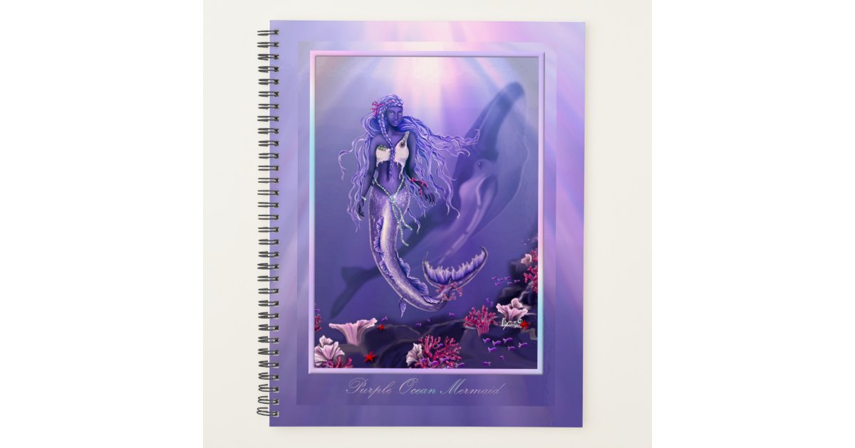 Purple Ocean Mermaid Planner | Zazzle