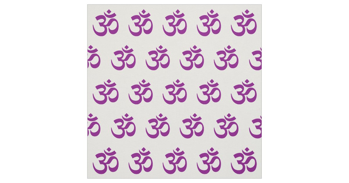 Purple Om Symbol Fabric | Zazzle