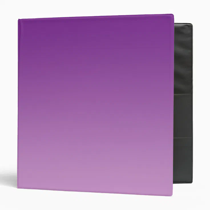 Purple Ombre 3 Ring Binder | Zazzle