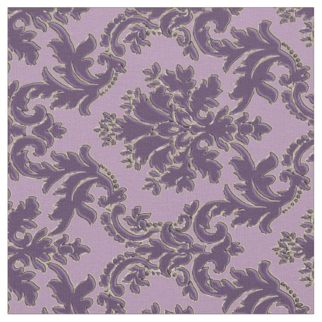 Periwinkle Damask Print Fabric | Zazzle