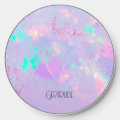 purple opal design wireless charger | Zazzle
