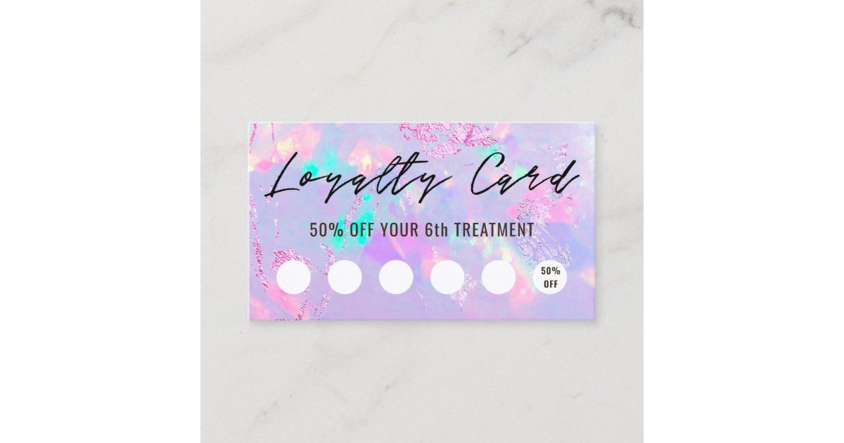 purple opal texture loyalty card | Zazzle