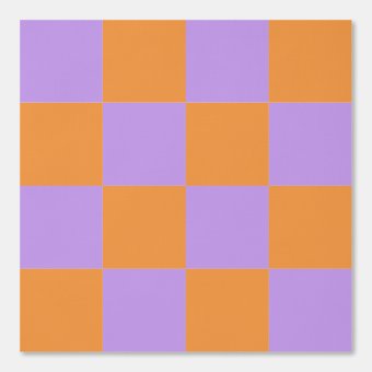 Purple Orange Checkered Wallpaper | Zazzle