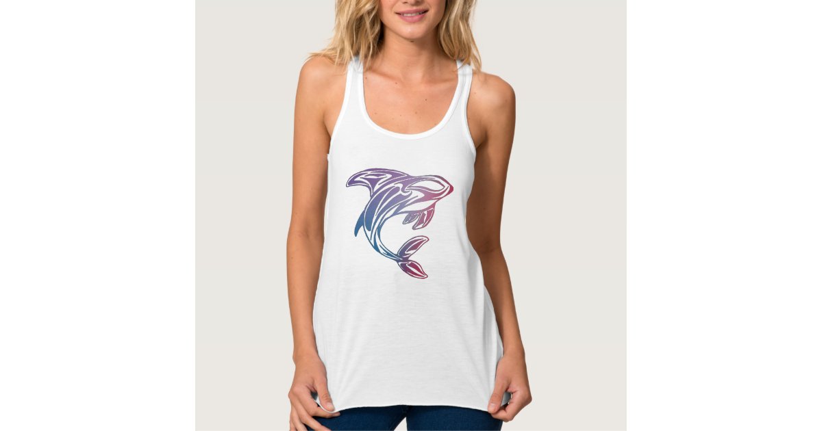 Purple Orca Whale Tattoo Tank Top | Zazzle