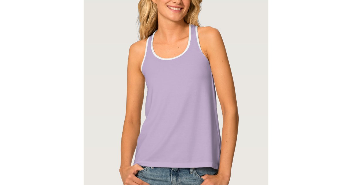 Purple Orchid Bloom Solid Color Print Tank Top | Zazzle