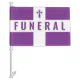 Purple Ornate Cross Funeral Procession Car Flag | Zazzle