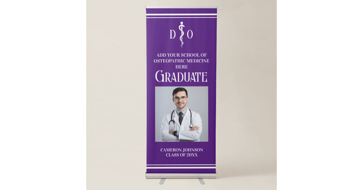 Purple Osteopathic Medical School Graduation Party Retractable Banner ...