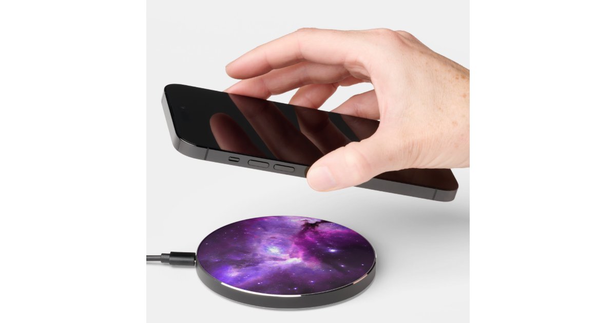 Purple Outer Space Fantasy Magical Wireless Charger | Zazzle