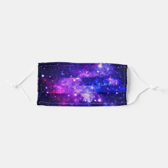 Purple Outer Space Stars Galaxy Adult Cloth Face Mask | Zazzle