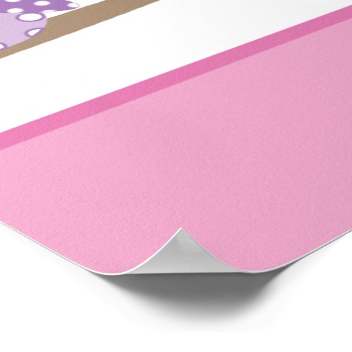 Purple Owl Custom Birthday Banner Poster Print | Zazzle