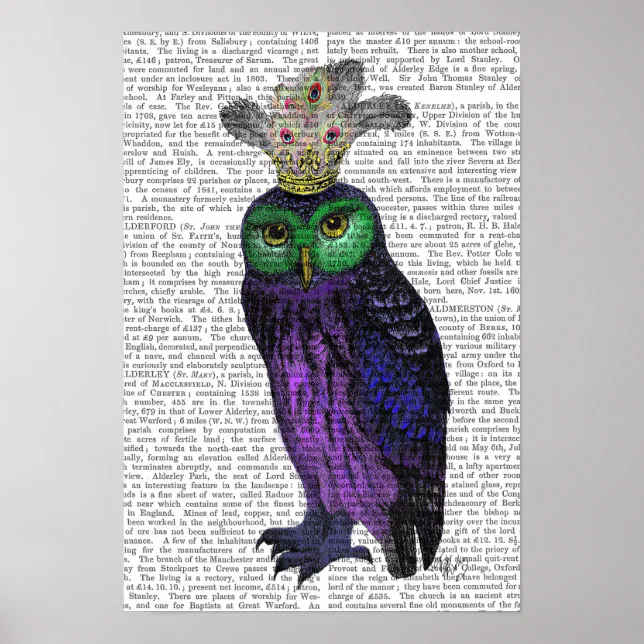Purple Owl Poster | Zazzle