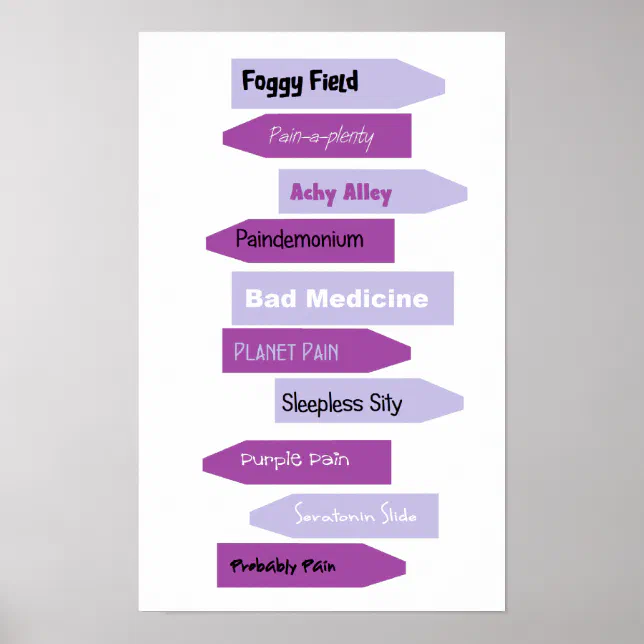 Purple Pain Signs | Zazzle