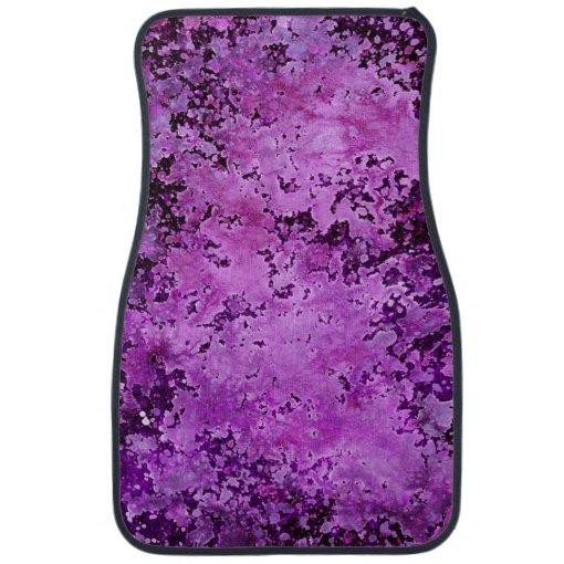 Purple paint splatter grunge texture car mat | Zazzle