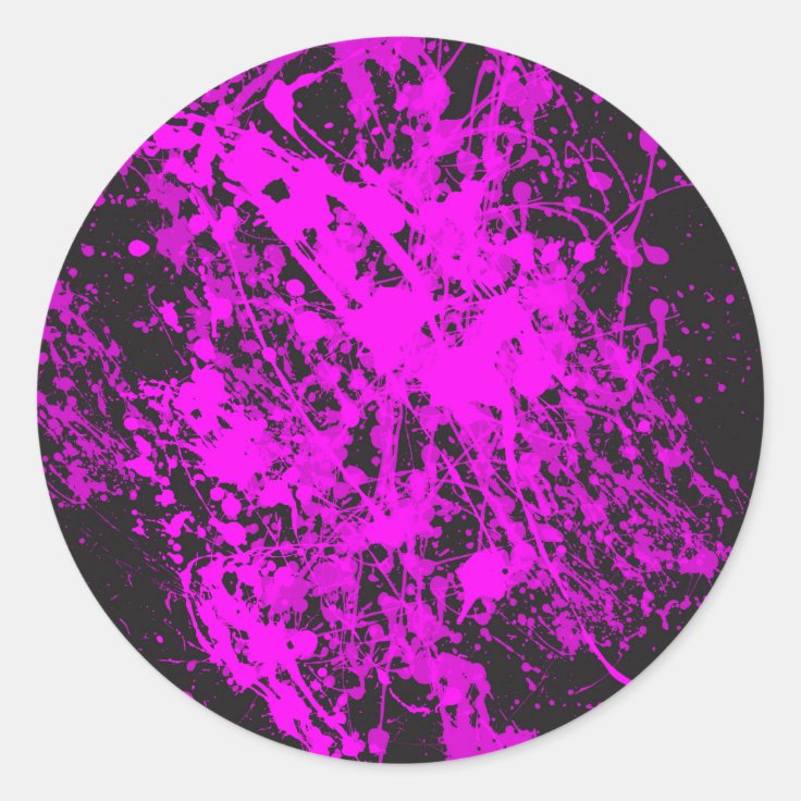Purple Paint Splatter Sticker | Zazzle
