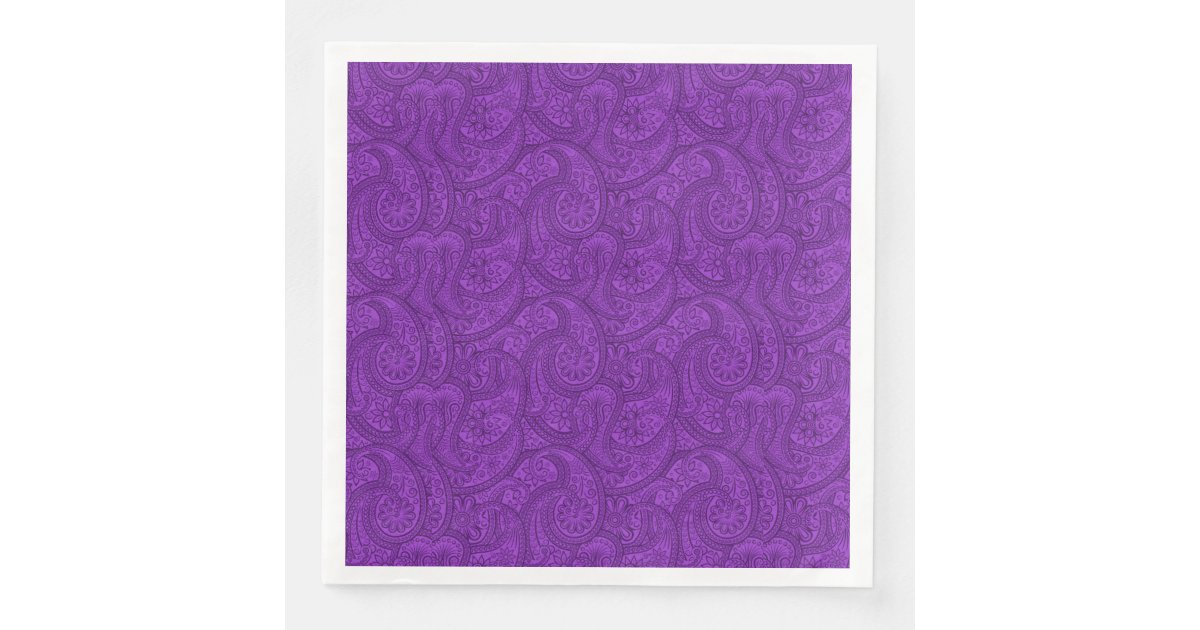 Purple Paisley Paper Dinner Napkins | Zazzle
