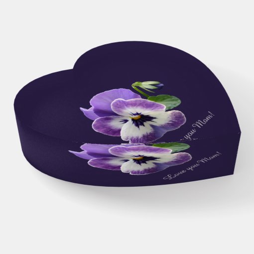 Purple Pansy Glass Paperweight | Zazzle