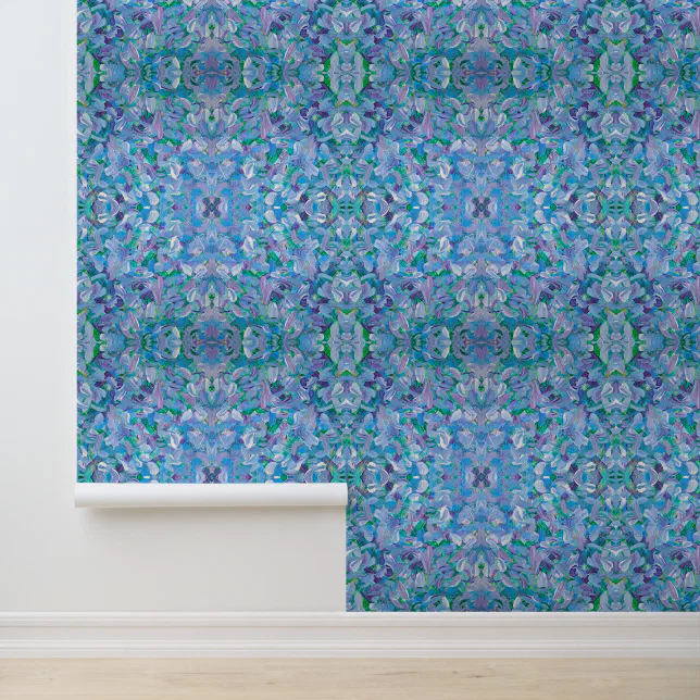 Purple Passion Abstract Art Peel & Stick Wallpaper | Zazzle