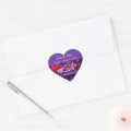 Purple Passion Vegas Casino Style Wedding Heart Sticker | Zazzle