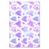 Purple Passion Watercolor Hearts Tissue Paper | Zazzle