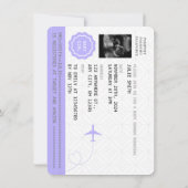 Purple Passport Travel Girl Baby Shower World Map Invitation | Zazzle