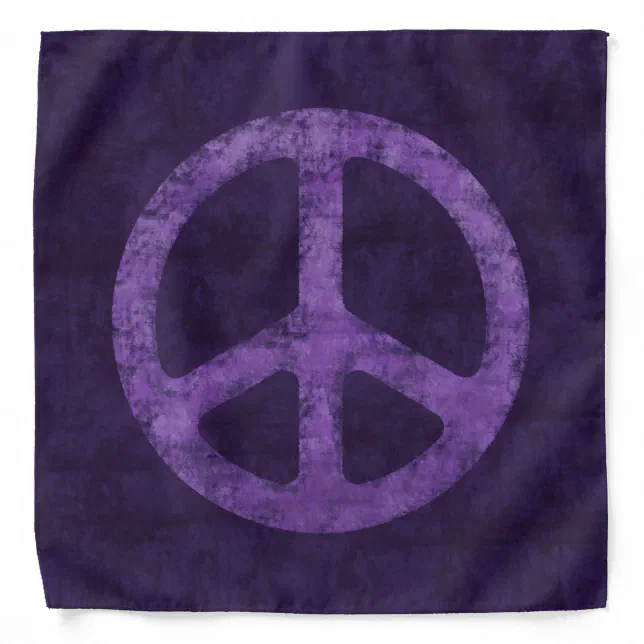 Purple Peace Sign Bandana | Zazzle