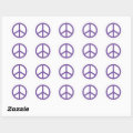 Purple Peace Sign Classic Round Sticker | Zazzle