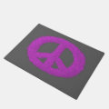 Purple Peace Sign Doormat | Zazzle