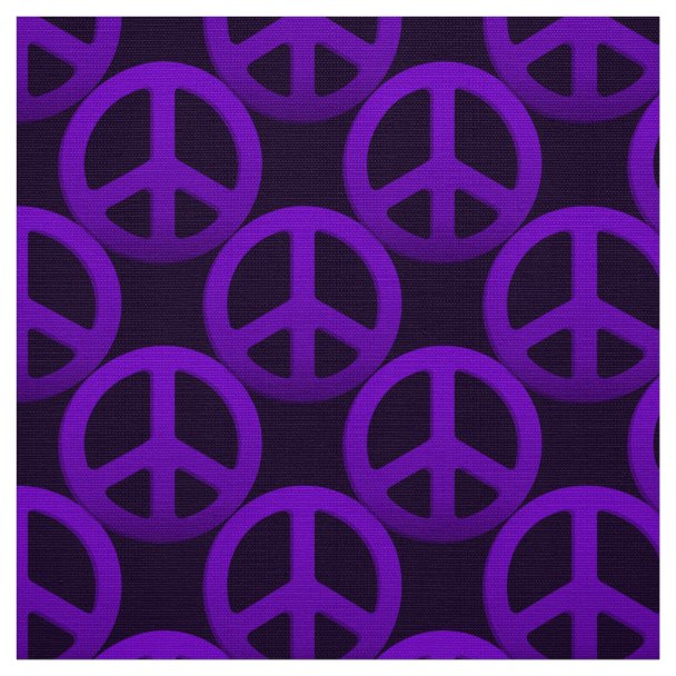 Rainbow Peace Sign Fabric | Zazzle