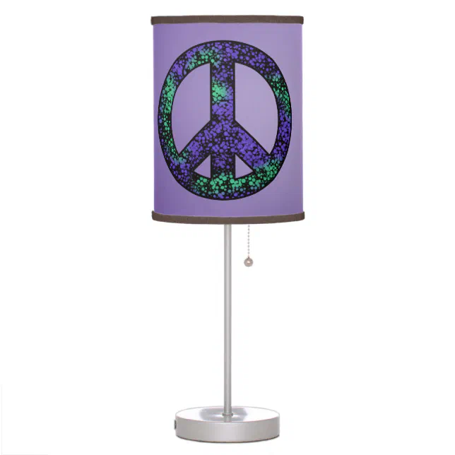 Purple Peace Sign Lamp | Zazzle