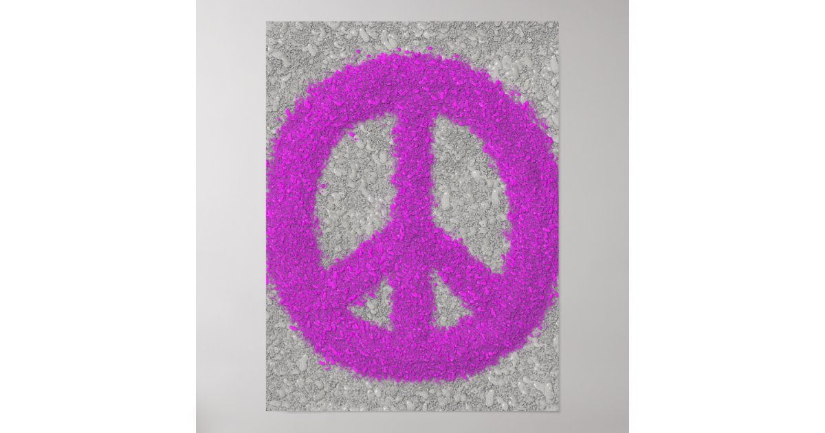 Purple Peace Sign Poster | Zazzle