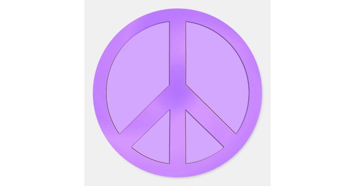 Purple Peace Sign Sticker | Zazzle